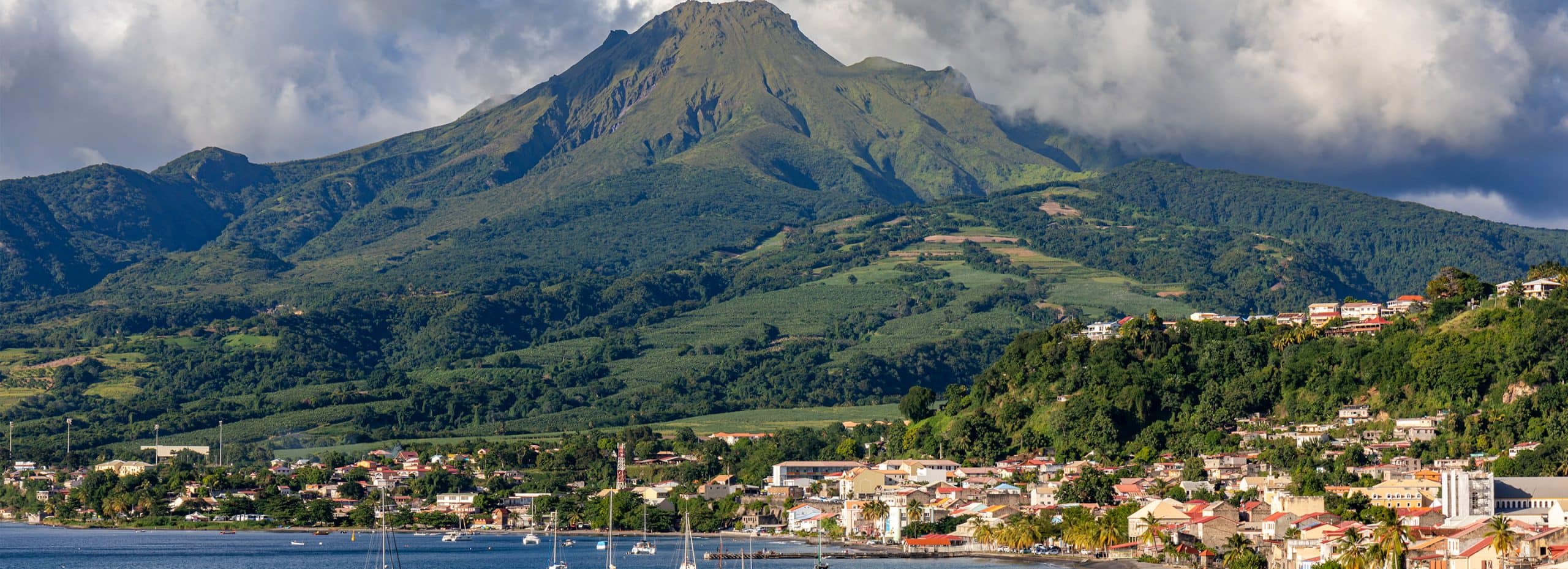 Daylight passing Mount Pelee