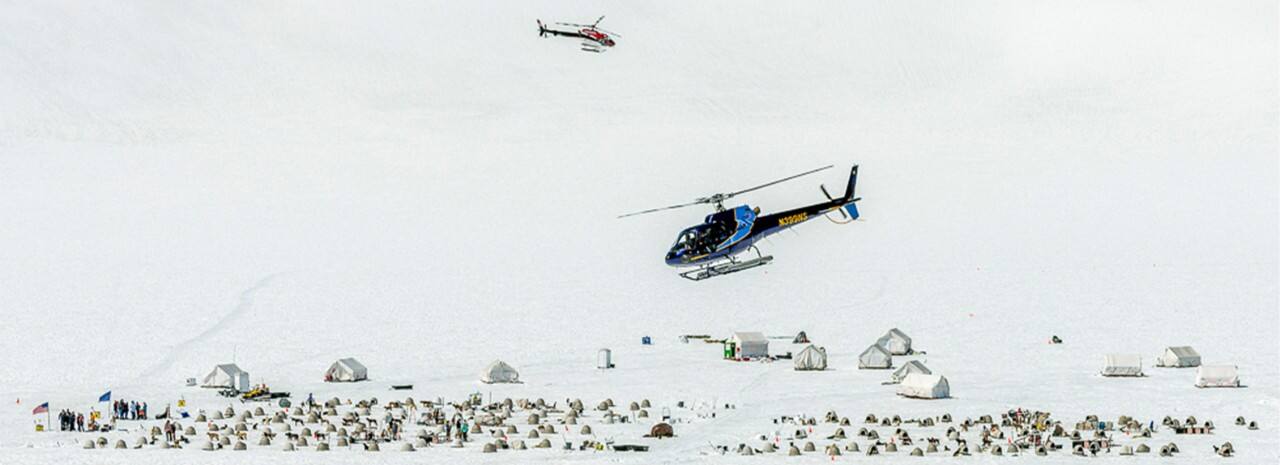 Dog Sledding & Glacier Adventure by Helicopter Cruise Tour